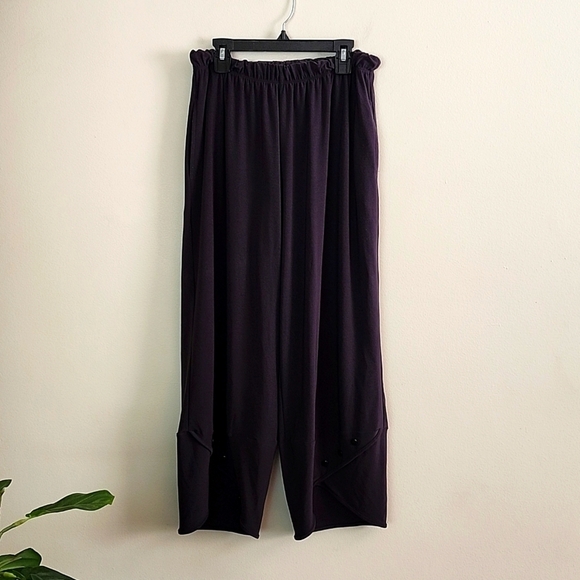 Sun Kim | Pants & Jumpsuits | Sun Kim Comfy Wide Leg Cropped Dark Gray ...
